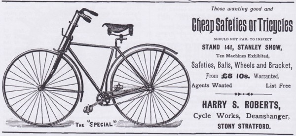 1889 Harry S Roberts Special Safety Bicycle – The Online Bicycle Museum