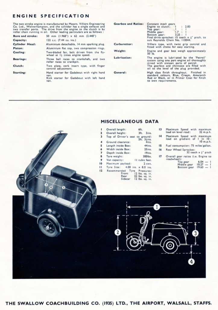 1950 Swallow Gadabout Scooter – The Online Bicycle Museum