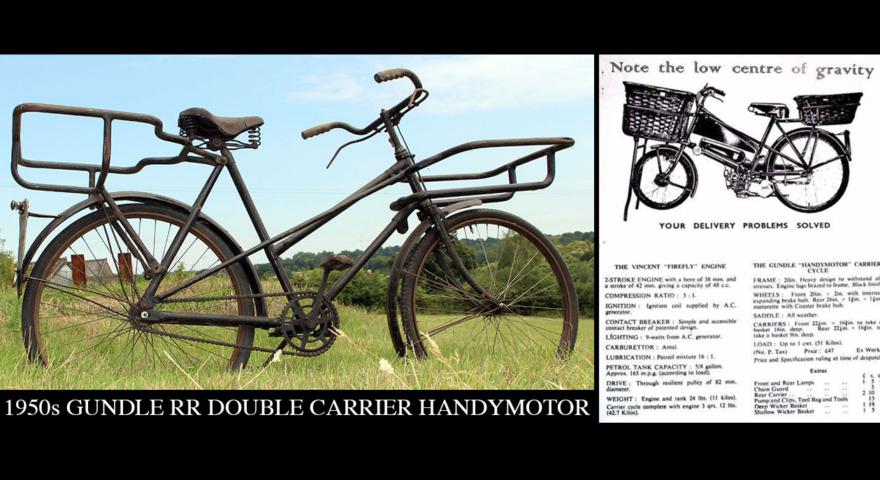 1954 Gundle 'RR' Handymotor (for Vincent Firefly) – The Online Bicycle ...