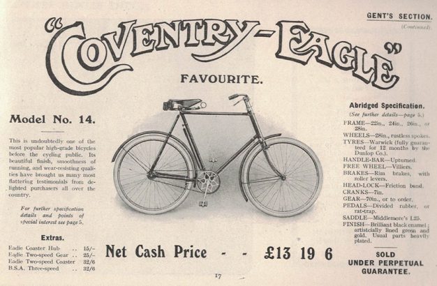 1920s Coventry Eagle Roadster – The Online Bicycle Museum