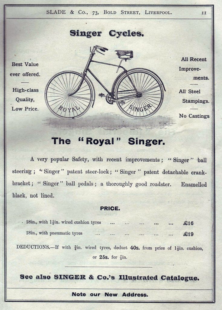 1890 Royal Singer Safety – The Online Bicycle Museum