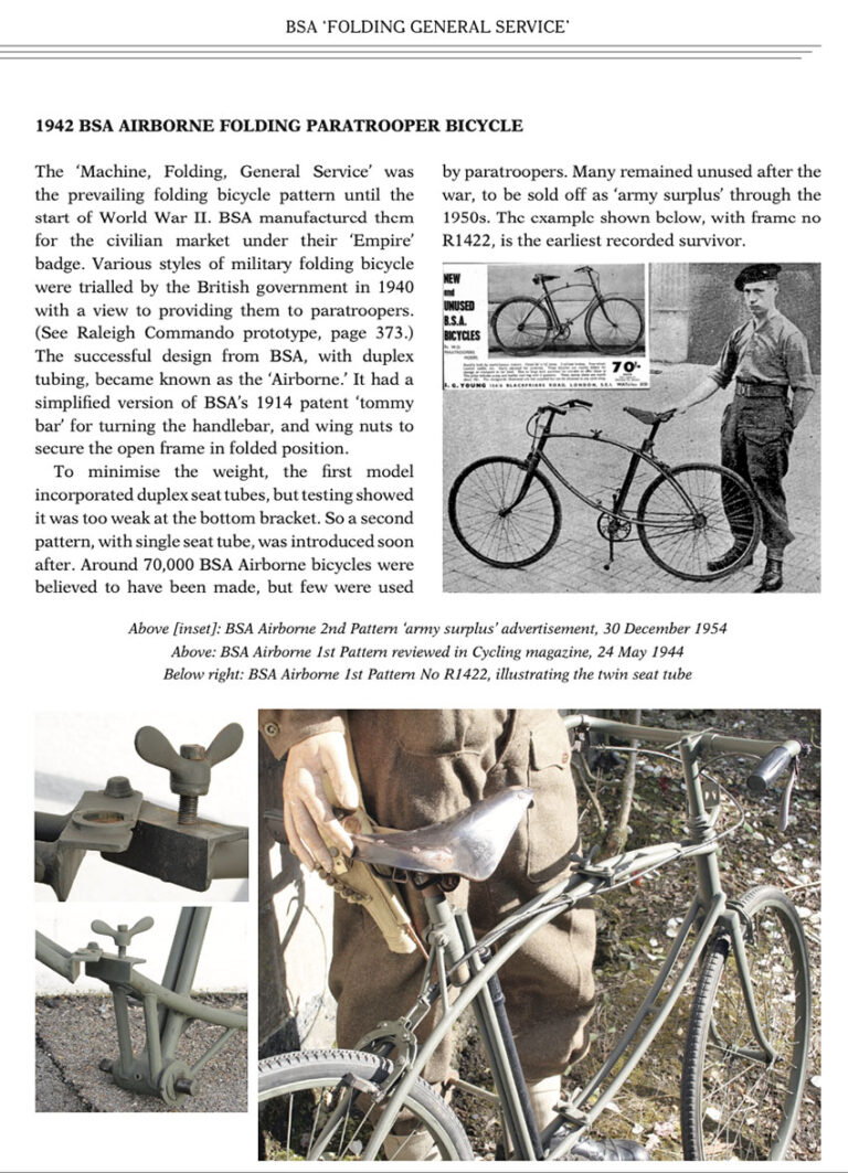 1942 WW2 BSA Airborne Bicycle, 1st Pattern – The Online Bicycle Museum