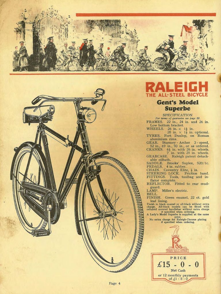 1930s Raleigh 'Modele Superbe' X Frame – The Online Bicycle Museum