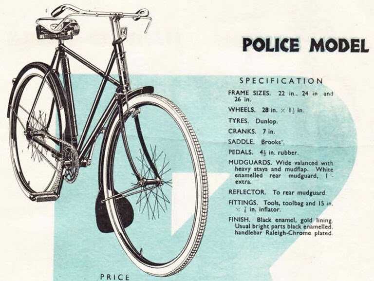 1933 Raleigh X Frame Police Model – The Online Bicycle Museum