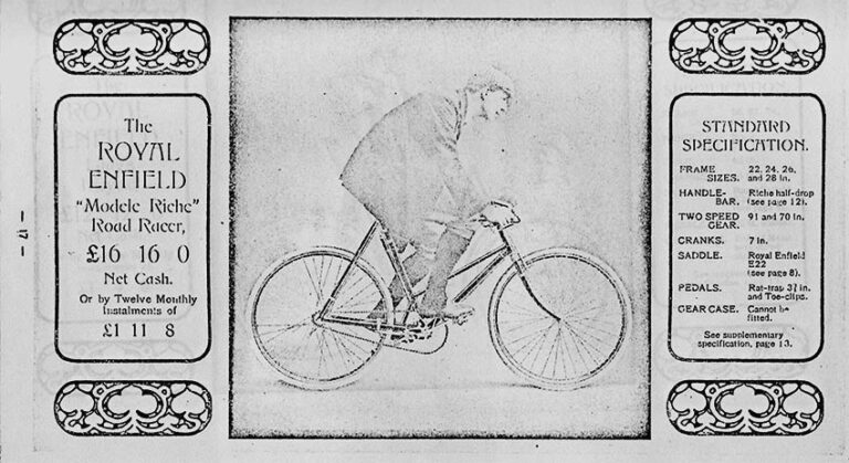 1908 Royal Enfield Girder frame Road Racer – The Online Bicycle Museum