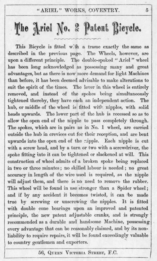 1876 Haynes & Jefferis Ariel No 2 (Starley & Hillman patent) – The ...