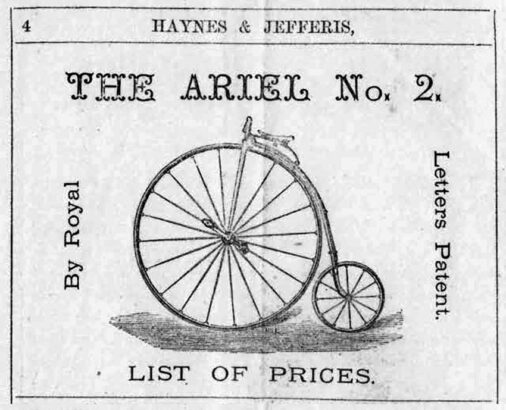 1876 Haynes & Jefferis Ariel No 2 (Starley & Hillman patent) – The ...